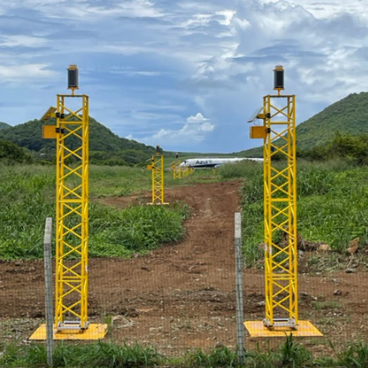 Lighting mast - AL 4050 - 05 BH - SGS Frangible Towers - for airport