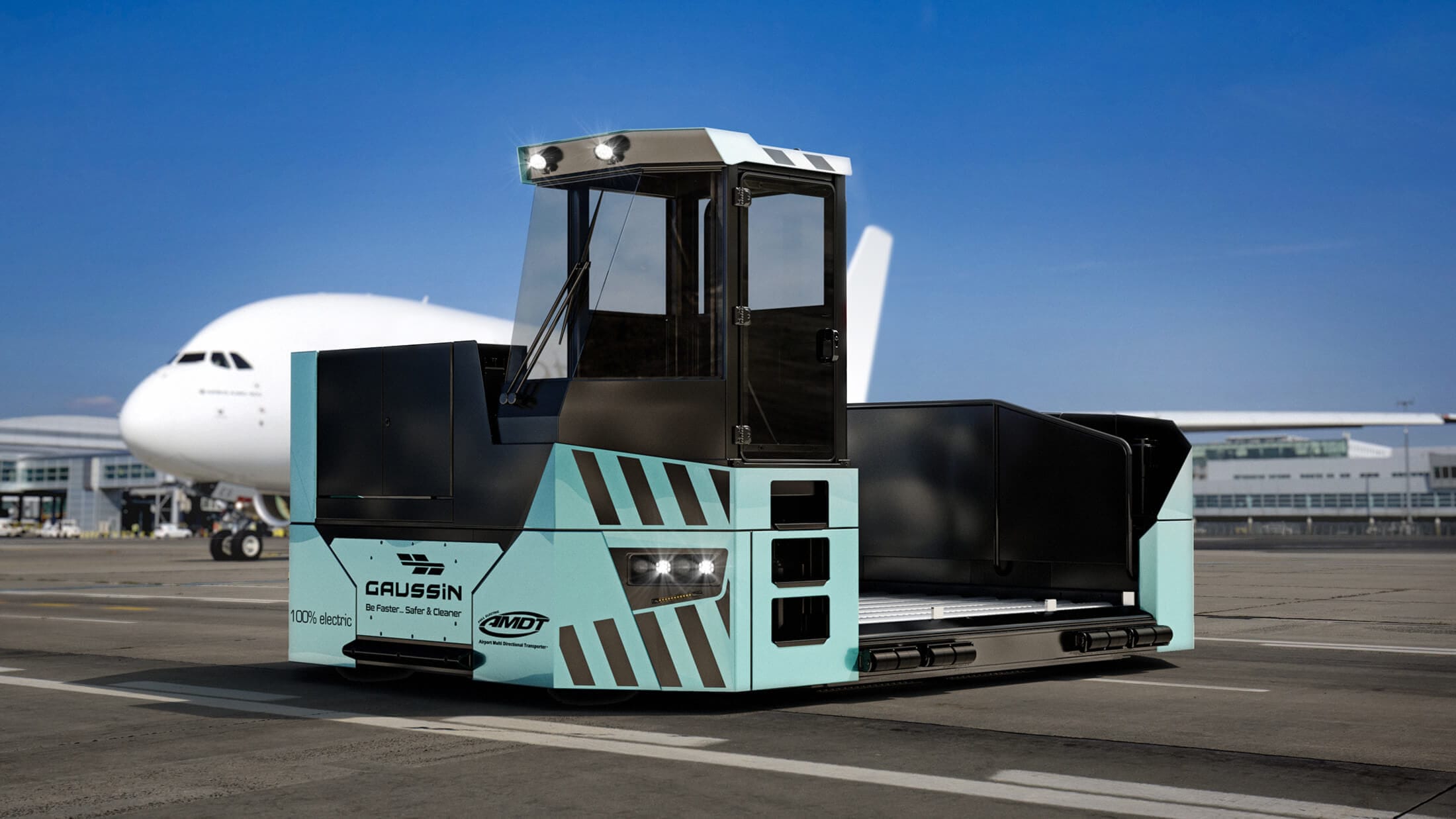 Pallet transporter - AMDT - Gaussin - for baggage / for airport