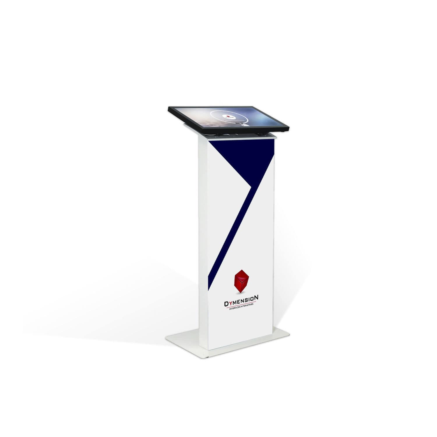 Information interactive kiosk - Curved - DYMENSION - for airport / with ...