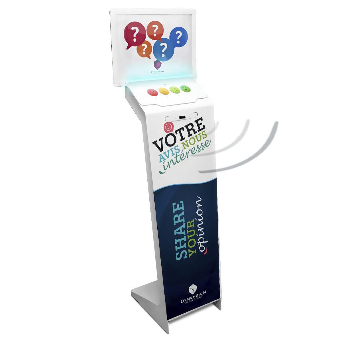 Floor-standing customer satisfaction kiosk - OPINYON v2 - Borne de ...