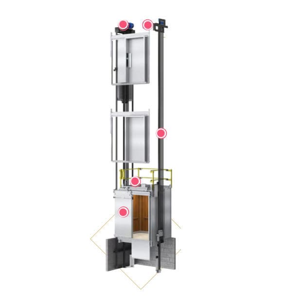 Electric elevator - Gen3 Edge™ - OTIS - for airport / 500 - 1000kg / 1000 - 3000kg