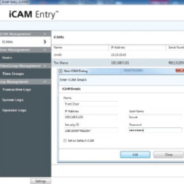 Management software - iCAM Entry™ - IRIS ID - access control / iris ...