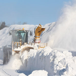 Backhoe loader-mounted snow blower - RPM48R - R.P.M. TECH INC. - for runway