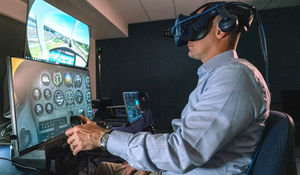 Flight simulator - UTD - FlightSafety International - training / cockpit