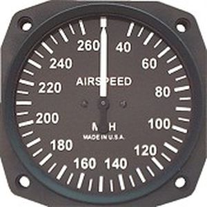 Aircraft airspeed indicator - UMA Instruments - analog / dual-scale
