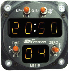 Aircraft clock - M803 - Davtron, Inc. - electronic / quartz / illuminated