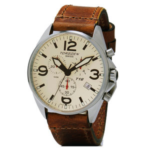 Pilot watch - T16CRG44BLL - Torgoen - chronograph / quartz