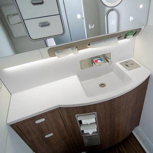 Aircraft toilets with touchless faucet - A350XWB - Safran Cabin