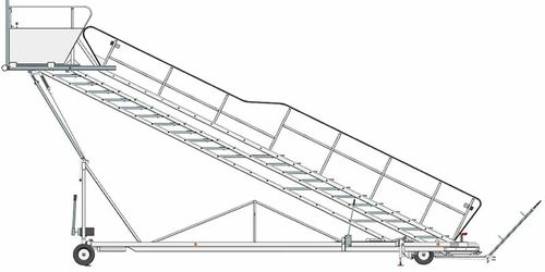 Boarding stairs - MSA series - FRANKE-AEROTEC GMBH - mobile / for aircraft