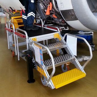 Engine access platform - MAKRO AERO - movable / adjustable
