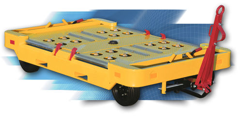 Container dolly - WASP, INC. - 2-axle / with safety lock / for air cargo