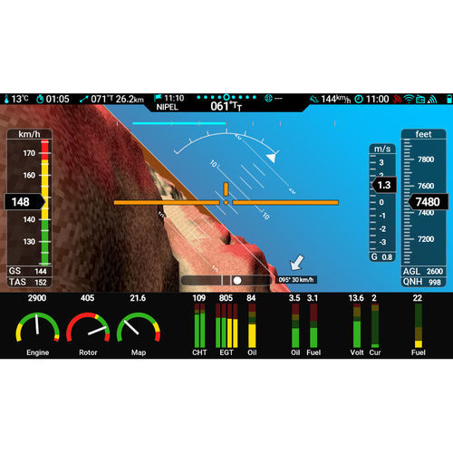 Aircraft EFIS - Aetos - Kanardia d.o.o. - touch screen
