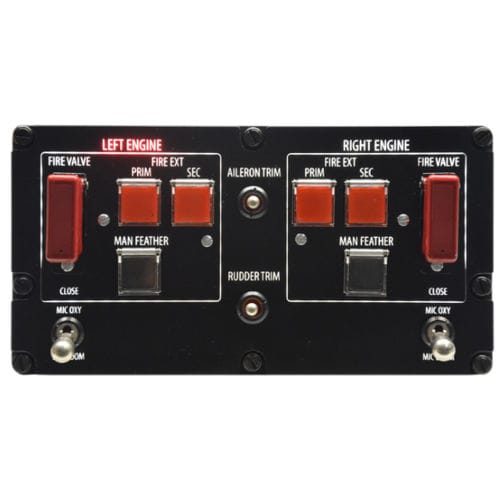 Aircraft control panel - Mikrotechna Praha a.s. - illuminated / annunciator