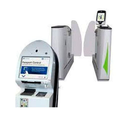 Automated airport border gate - E - IER Blue Solutions - with barcode ...