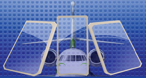 Airliner aircraft windshield - 900/2000 - Lee Aerospace, Inc. - mineral ...