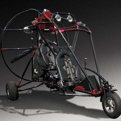 Two-seater paramotor trolley - Pegasus - PowraChute LLC - with engine