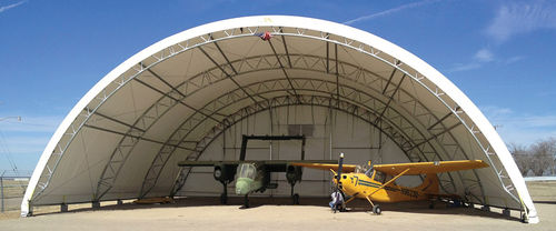 Light aircraft hangar - ClearSpan Fabric Structures - for helicopter ...