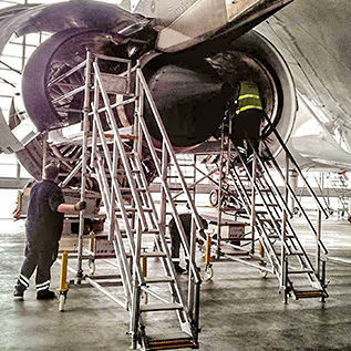 Engine access platform - ALTEC Aluminium Technik GmbH - adjustable