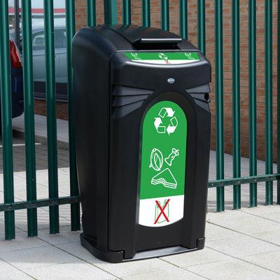 Airport waste bin - Nexus® City 140 - Glasdon UK Limited - floor ...