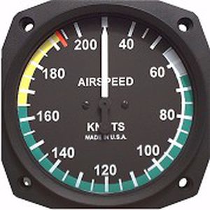 Aircraft airspeed indicator - UMA Instruments - analog / TSO