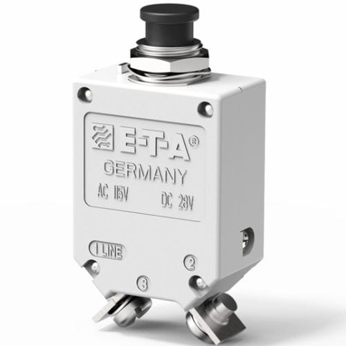 Thermal aerospace circuit breaker - 482 series - E-T-A - manual / 3-pole / compact