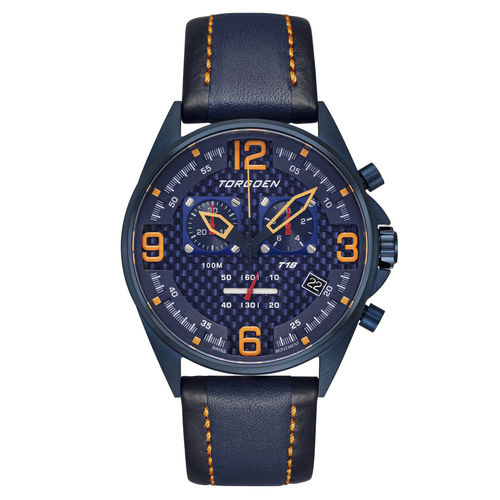 Aviator watch - T18BFBLIP45BLO - Torgoen - chronograph / self-winding ...