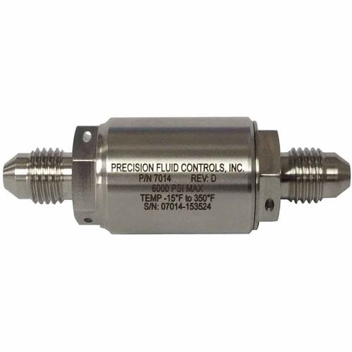 Male-male check valve - 7014 - Precision Fluid Controls