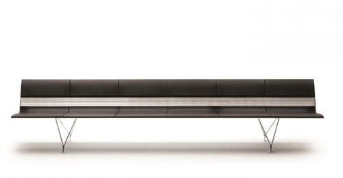 Airport bench - AERO - SELLEX - metal / leather