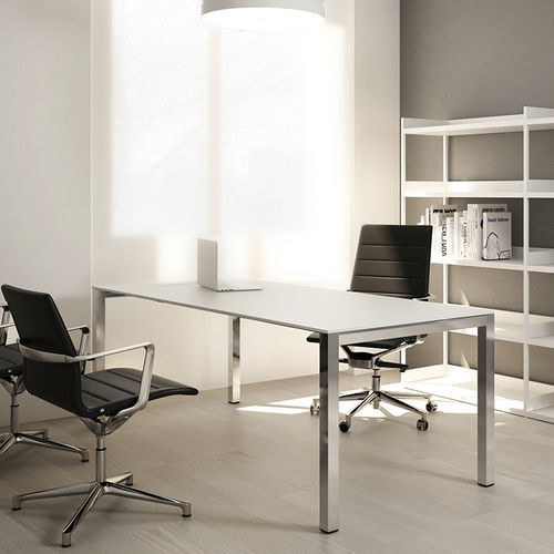 Airport table - P50 - ICF S.p.A. - wood / aluminium / glass