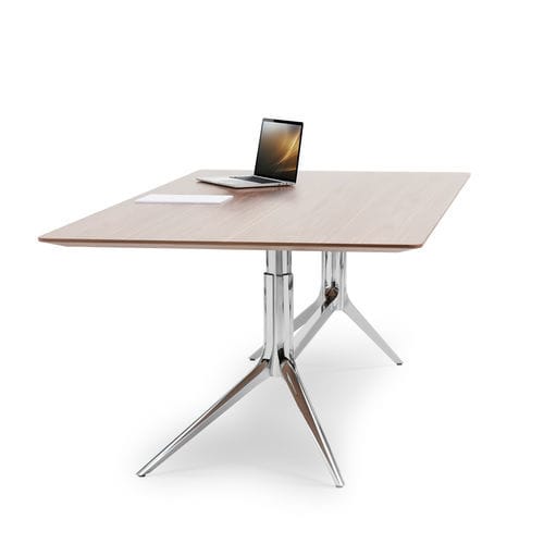 Airport table - No - ICF S.p.A. - walnut / oak / aluminum