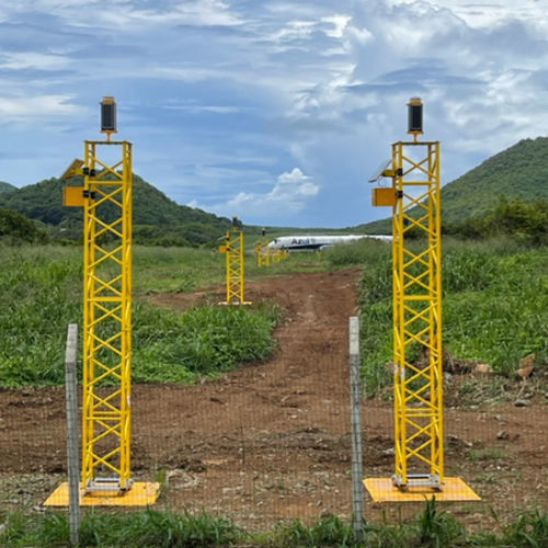 Lighting mast - AL 4050 - 05 BH - SGS Frangible Towers - for airport