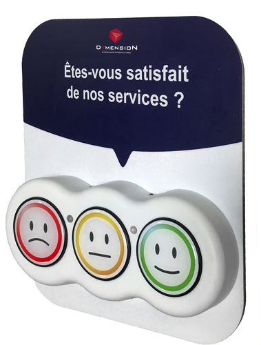 Wall-mounted customer feedback device - OPINYON - DYMENSION - for airport