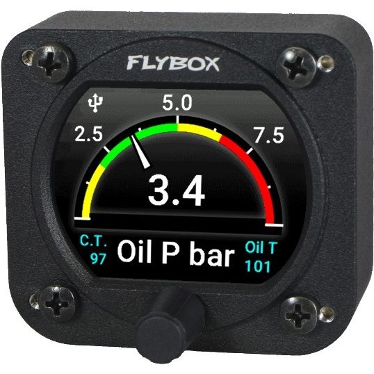Orizzonte artificiale analogico - Omnia Oil P-T-CT series - Flybox Avionics - illuminato / con ...