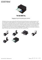 Bag tag printer - TK180 METAL - CUSTOM SpA - for tickets / for airport