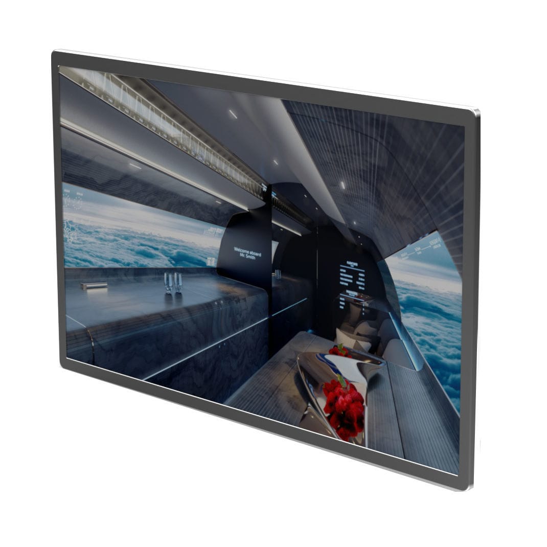 Tela para cabine de avião para sistema de entretenimento a bordo ...
