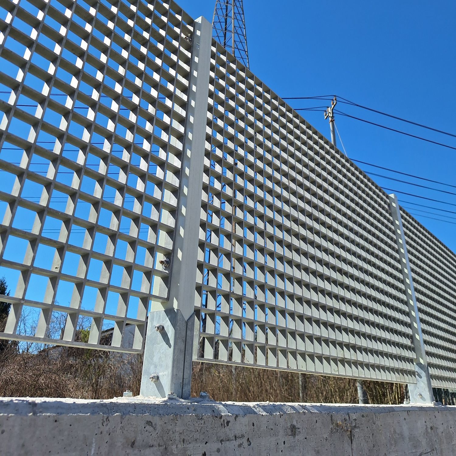 Cerca para aeroporto - FibreFENCE - em PRFV / de segurança / com grelha