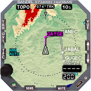 TAWS para helicóptero - ST3453H HeliTAWS® - Sandel Avionics